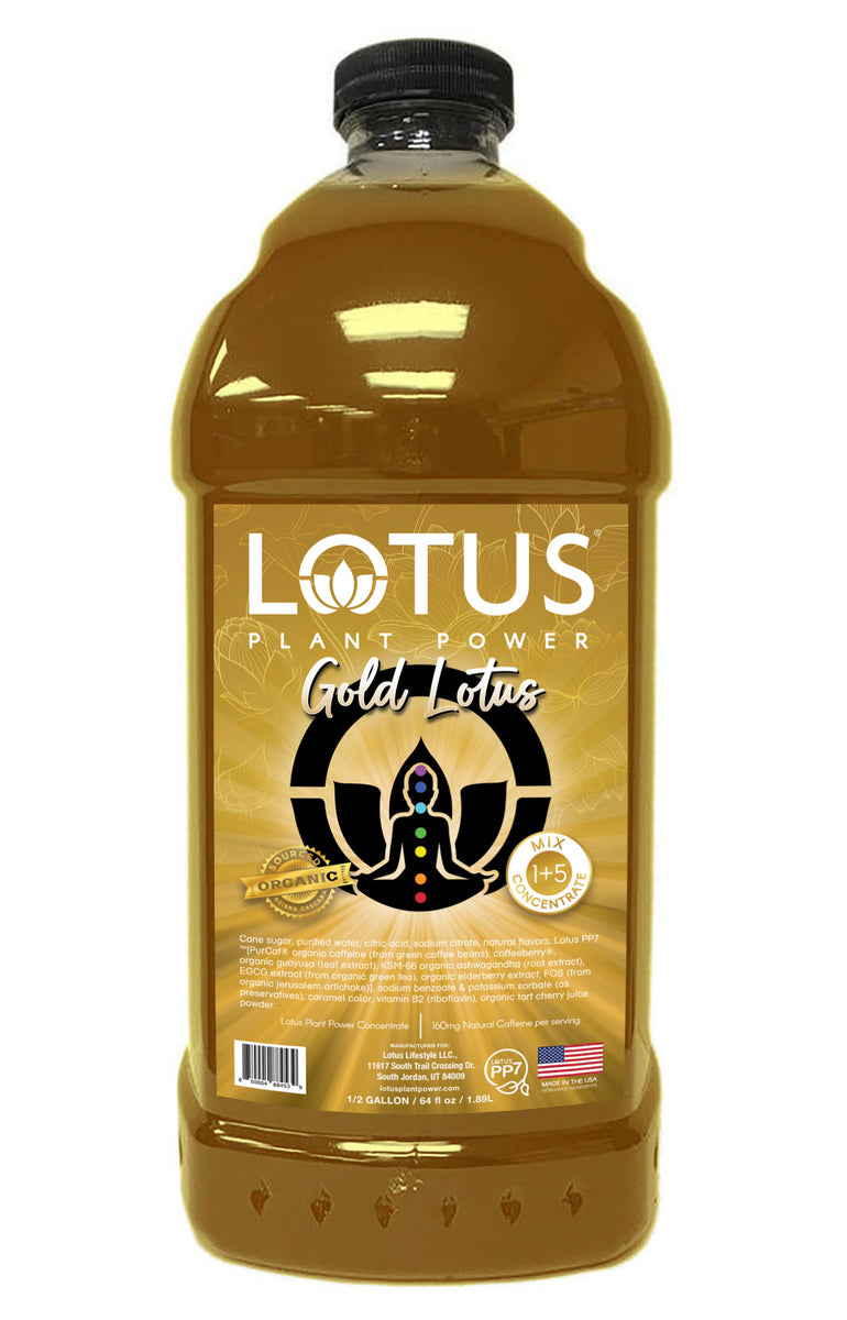 Gold Lotus Energy Concentrate | Healthy Energy Drink – Lotus Plant Power
