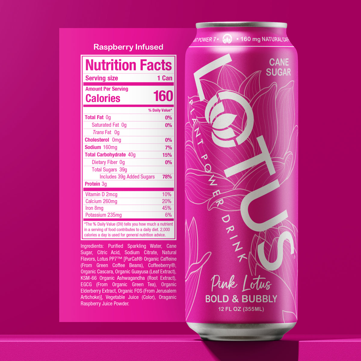 Pink Lotus Plant Power Drink™ (cane sugar)